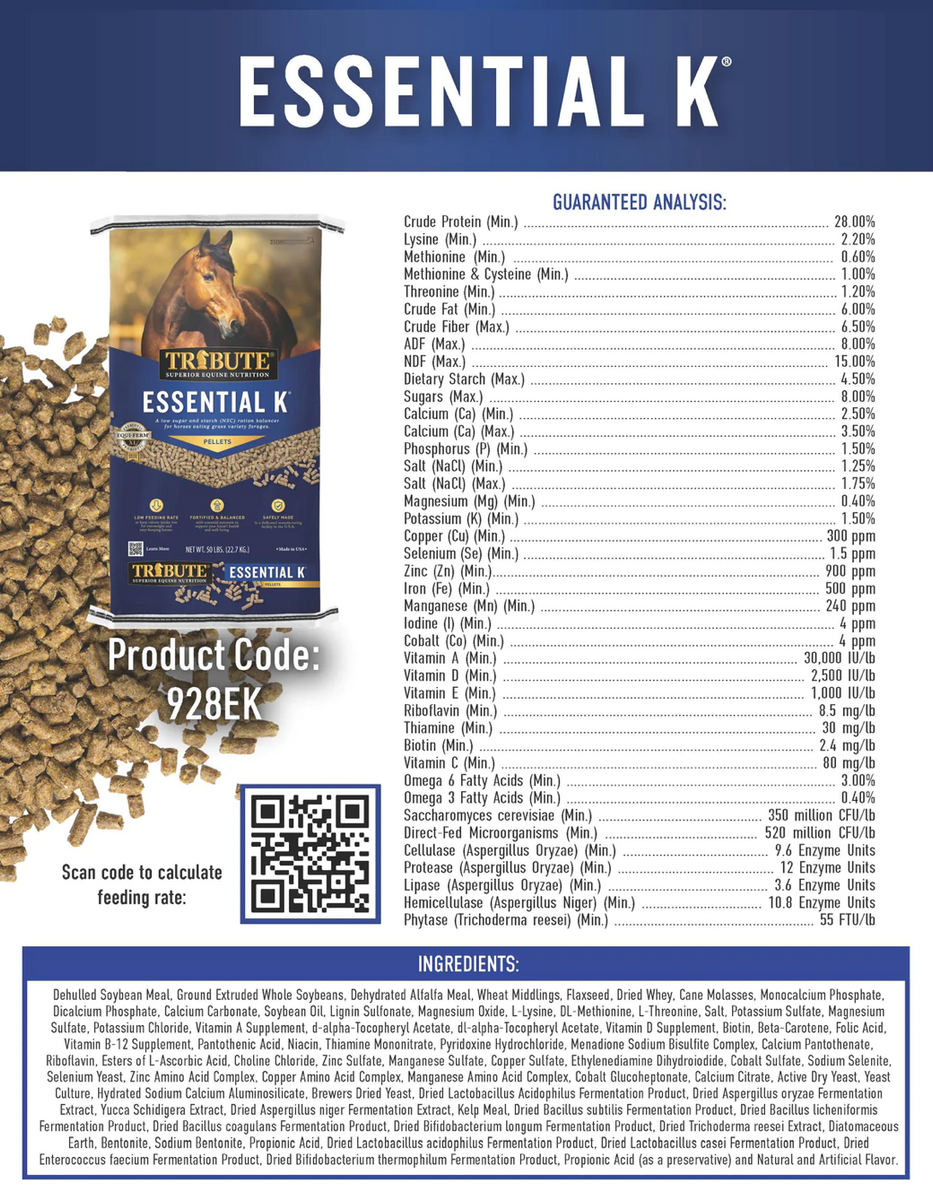 Tribute Essential K® (Suplemento) – Productos Veterinarios del Sur